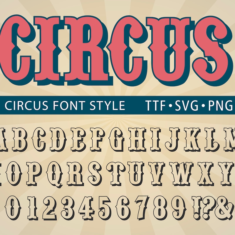 Circus Font - Etsy