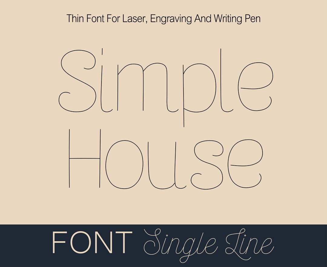 Single Line Font One Line Font Laser Font Engraving Font Single Stroke ...