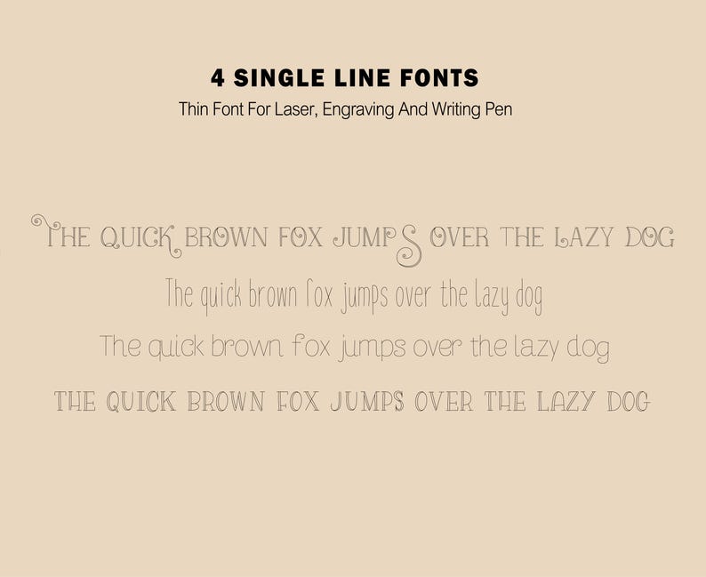 Single Line Font One Line Font Laser Font Engraving Font Single Stroke ...