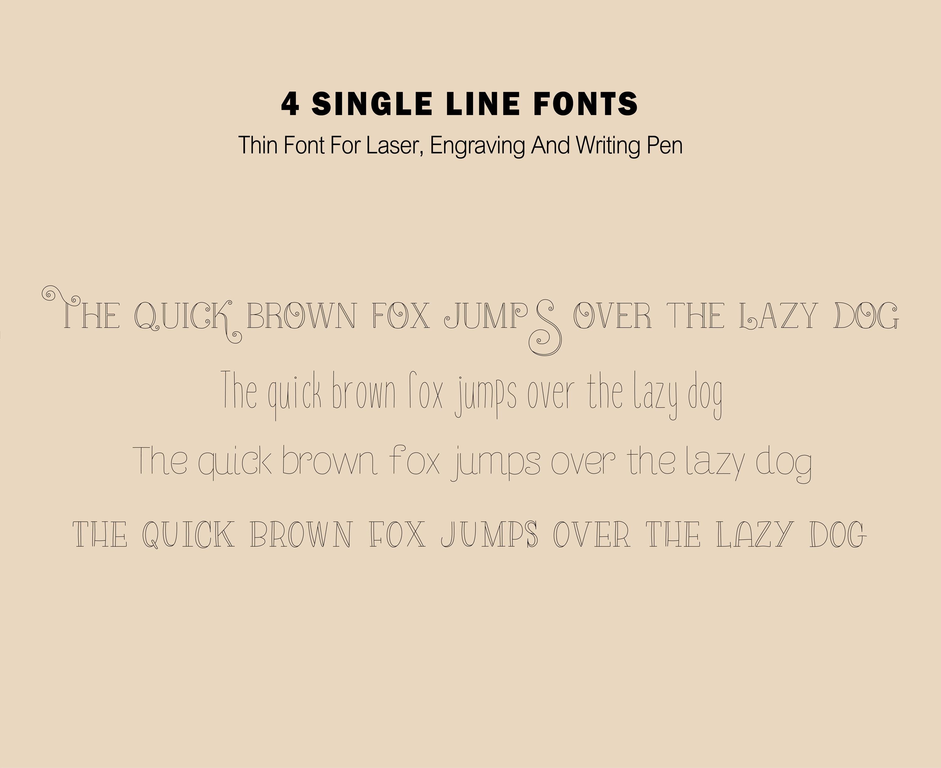 Single Line Font One Line Font Laser Font Engraving Font Single Stroke Font Stick Font Single