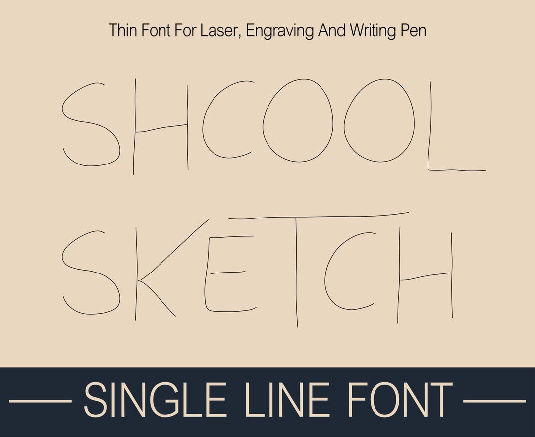 Single Line Font One Line Font Laser Font Engraving Font Single Stroke ...