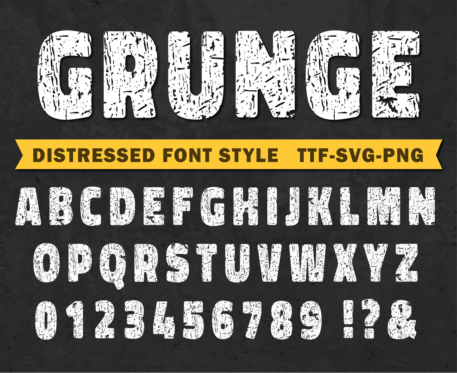 Distressed Font Grunge Font Stamp Font Rubber Stamp Font Distressed ...