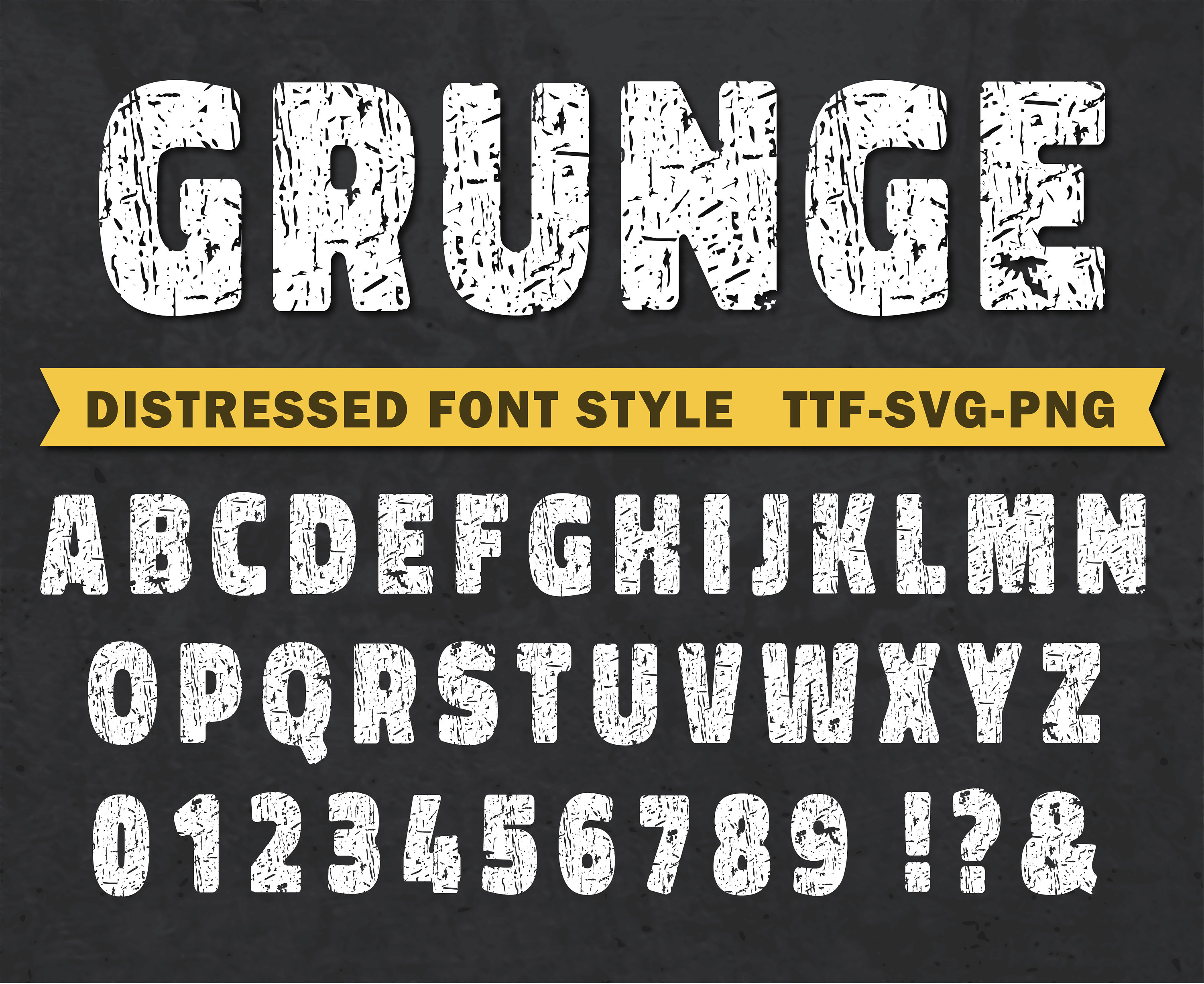 Distressed Font Grunge Font Stamp Font Rubber Stamp Font Distressed ...