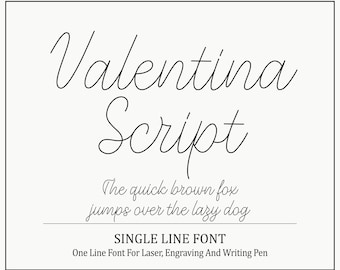 Single Line Font Ttf Otf One Line Font Single Line Font for Cricut Font ...