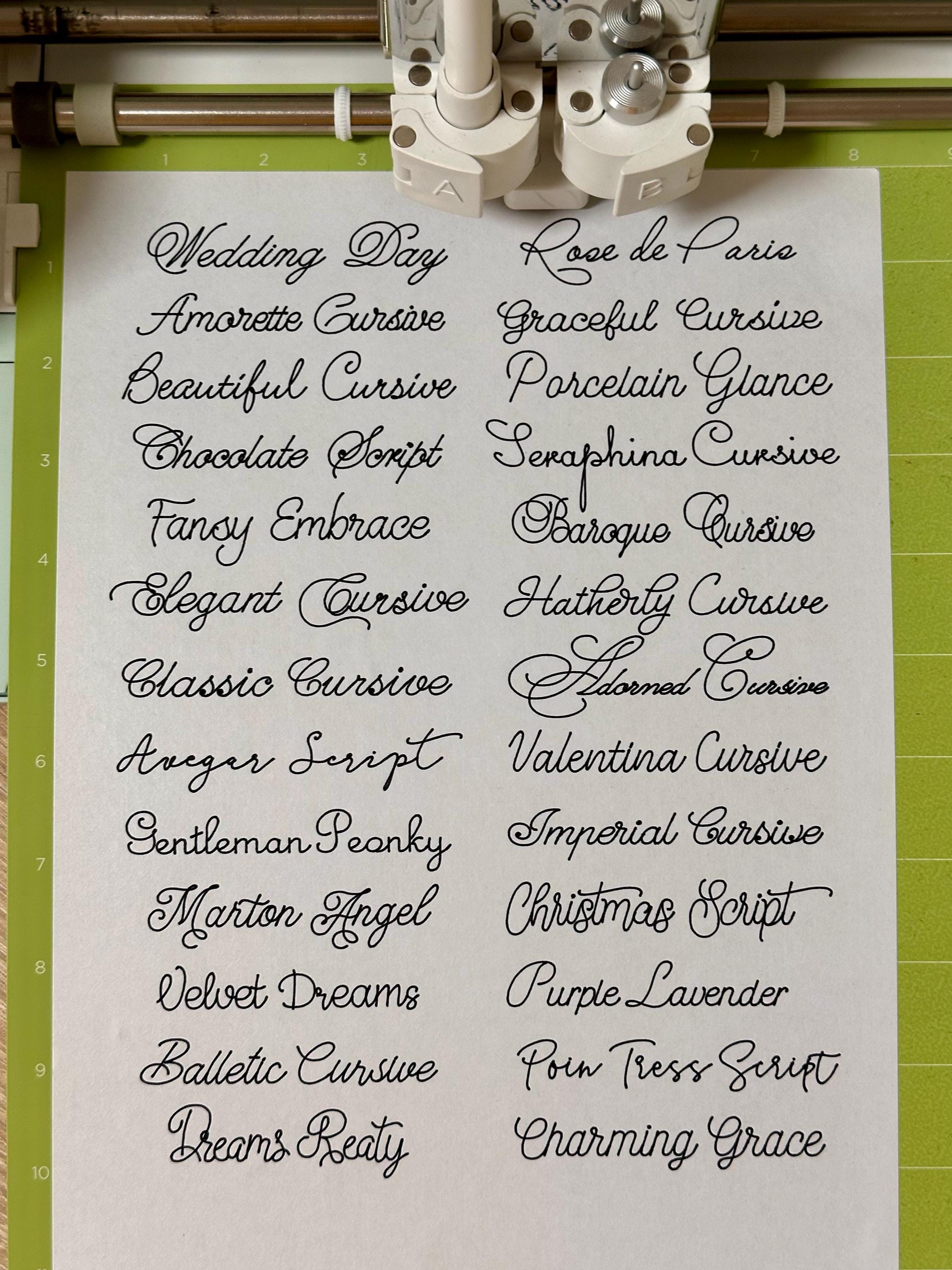 Single Line Font Cursive One Line Font Stroke Font Laser Font Engraving ...