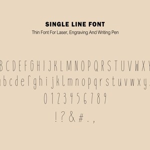 Single Line Font One Line Font Laser Font Engraving Font Single Stroke ...