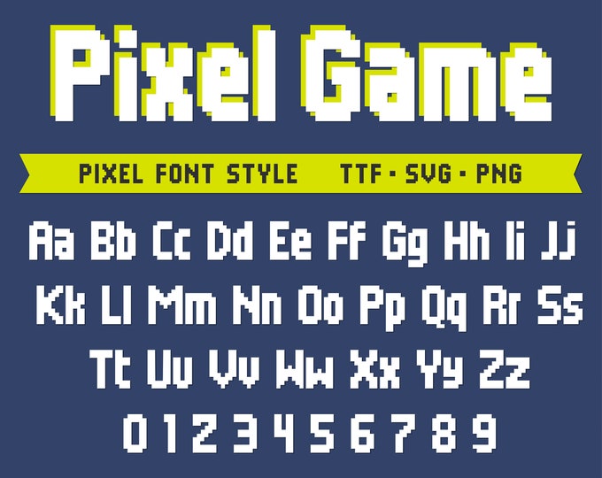 Game Font Pixel Font Gamer Font Pixel Art Font Pixel Text Font Game Pixel Font Pixel Font Svg ...