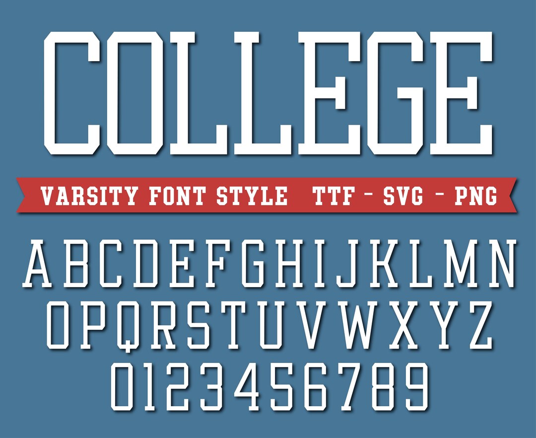 Varsity Font College Font Sport Font School Font Varsity Letters Font ...