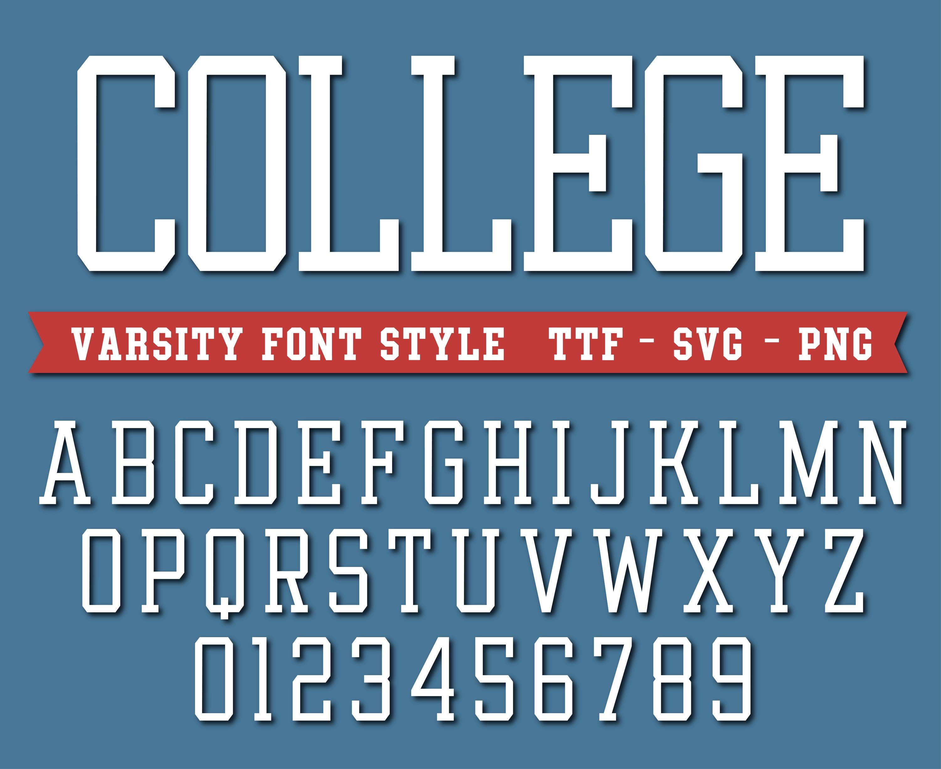 Varsity Font College Font Sport Font School Font Varsity Letters Font ...