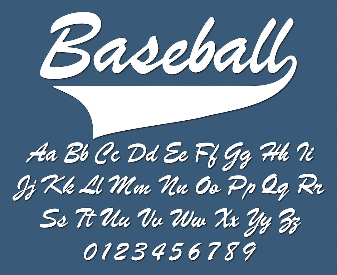 Baseball Font Baseball Script Baseball Font With Tails Sport Font ...