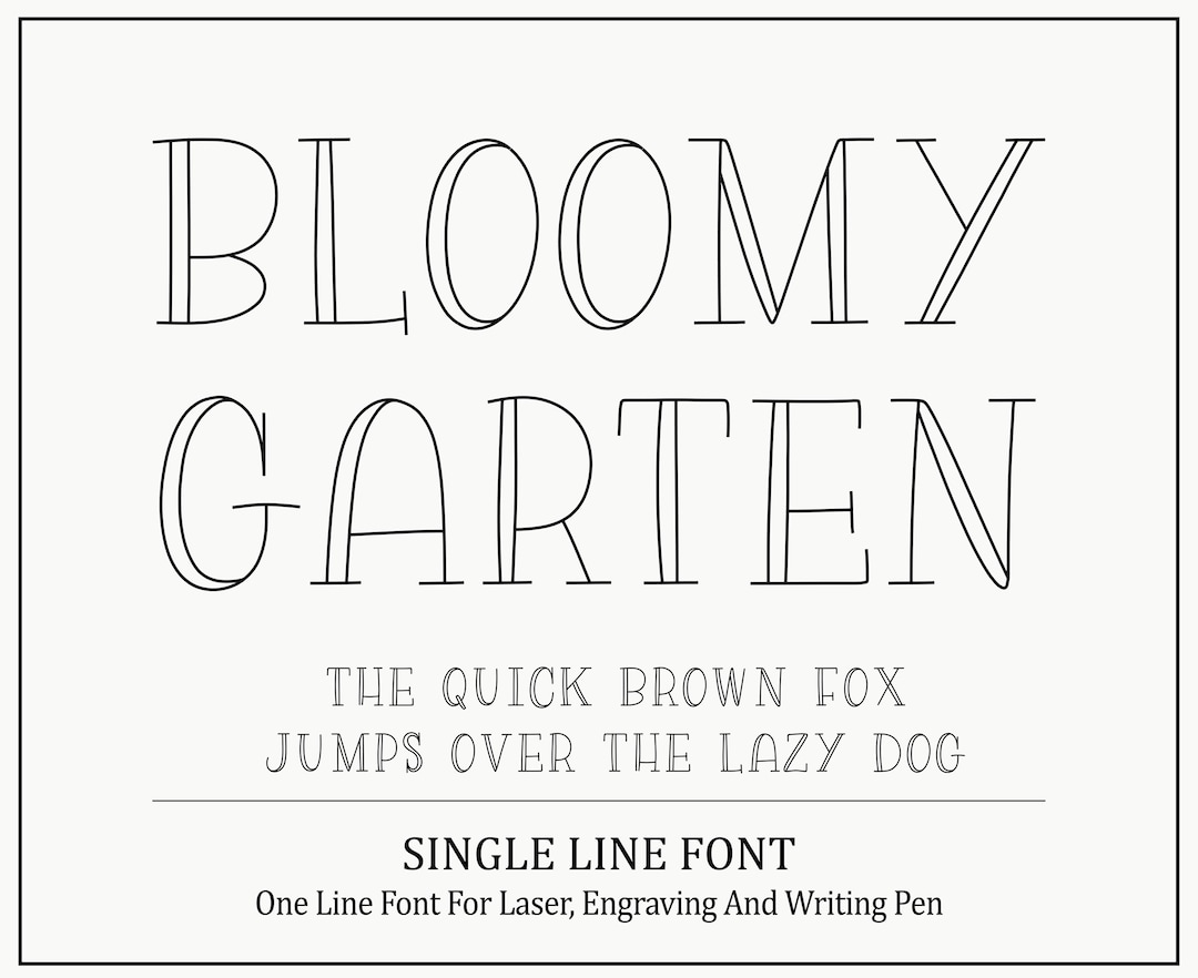 Single Line Font One Line Font Cricut Font Engraving Font Laser Font ...