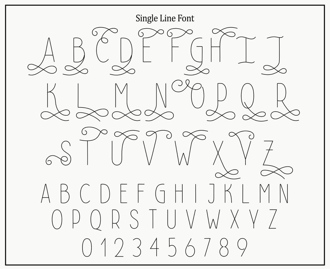 Single Line Font One Line Font SL Font for Cricut Laser Engraving Font ...