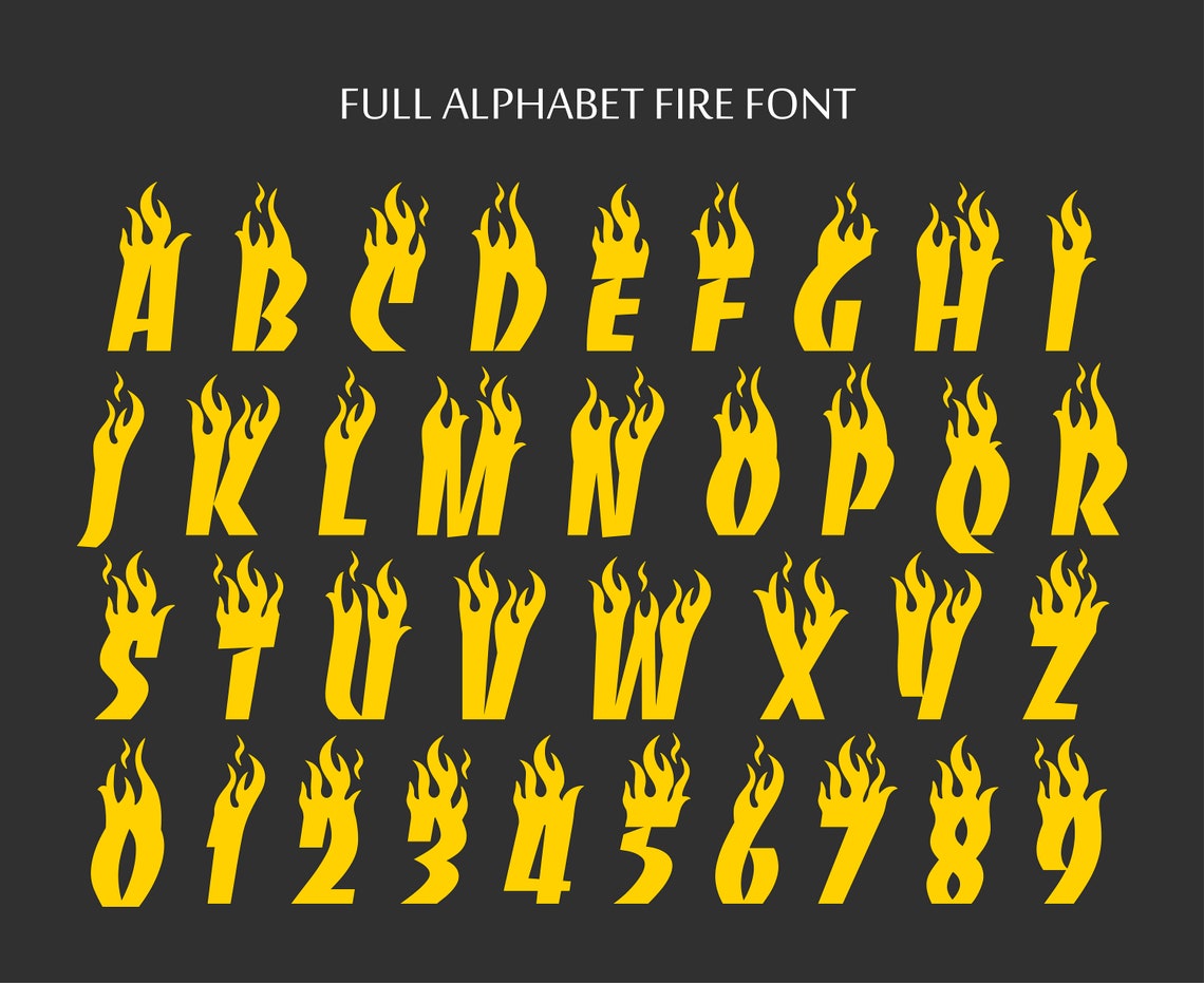 Flame Font Fire Font Burning Font Flaming Letters Font Burning Fire ...