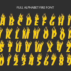 Flame Font Fire Font Burning Font Flaming Letters Font Burning Fire ...