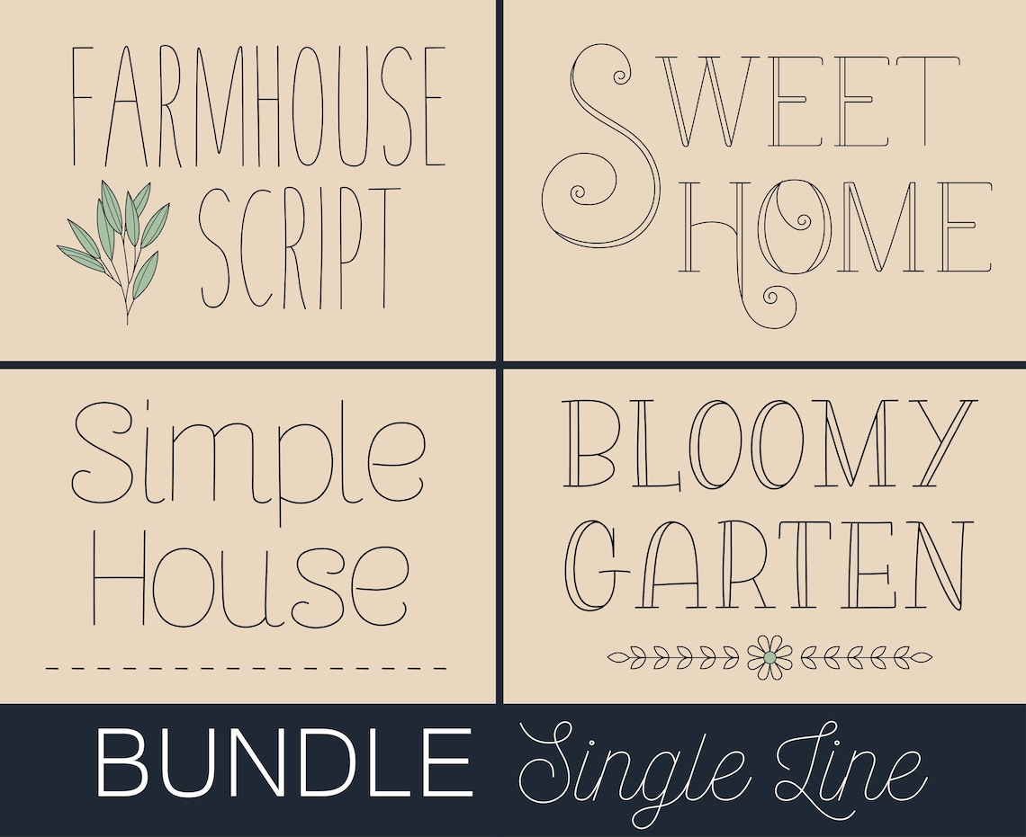 Single Line Font One Line Font Laser Font Engraving Font Single Stroke ...