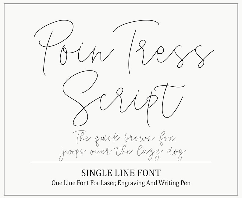 Single Line Font One Line Font Stroke Font Single Line Font for Cricut ...
