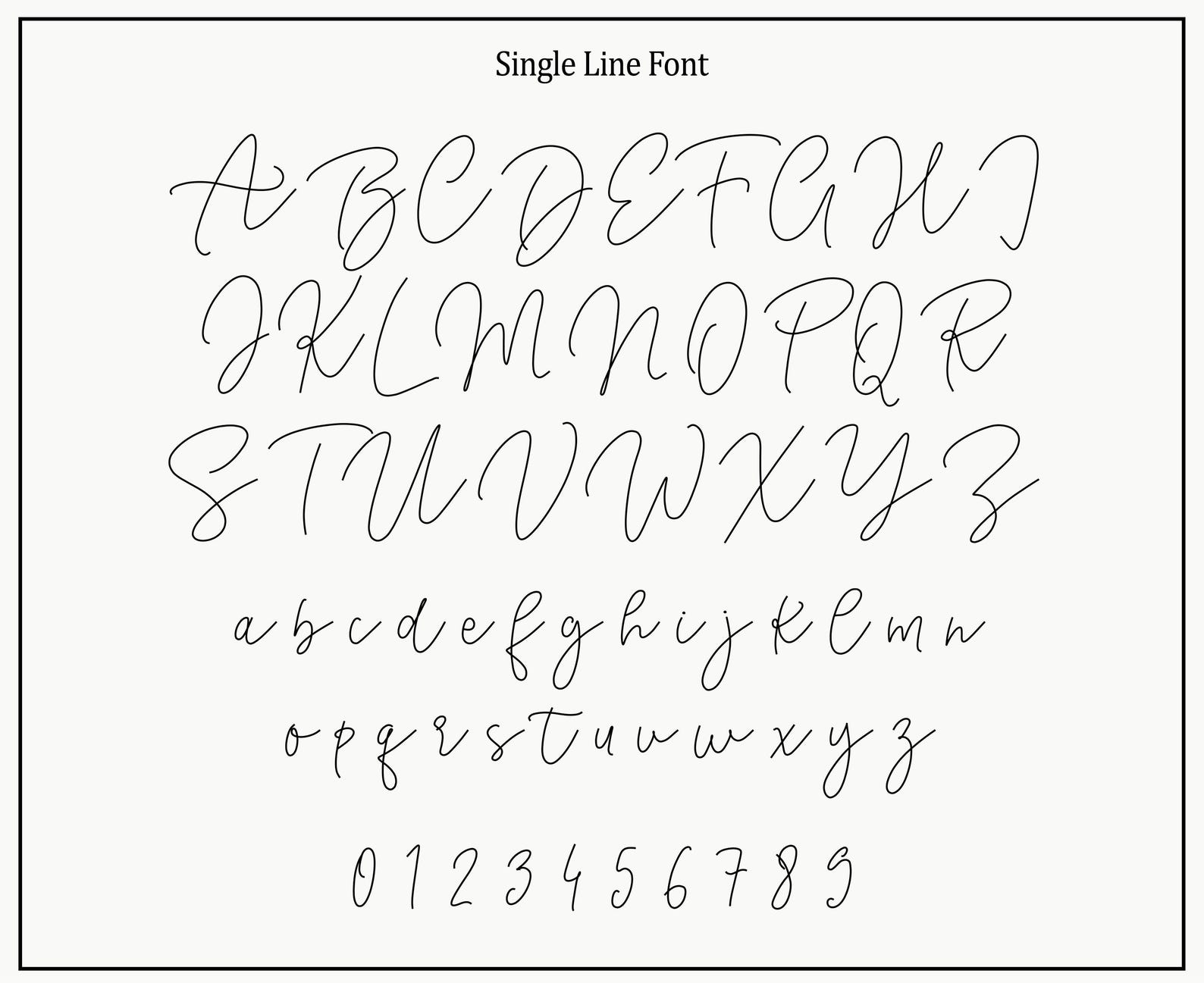 Single Line Font One Line Font Stroke Font Single Line Font for Cricut ...