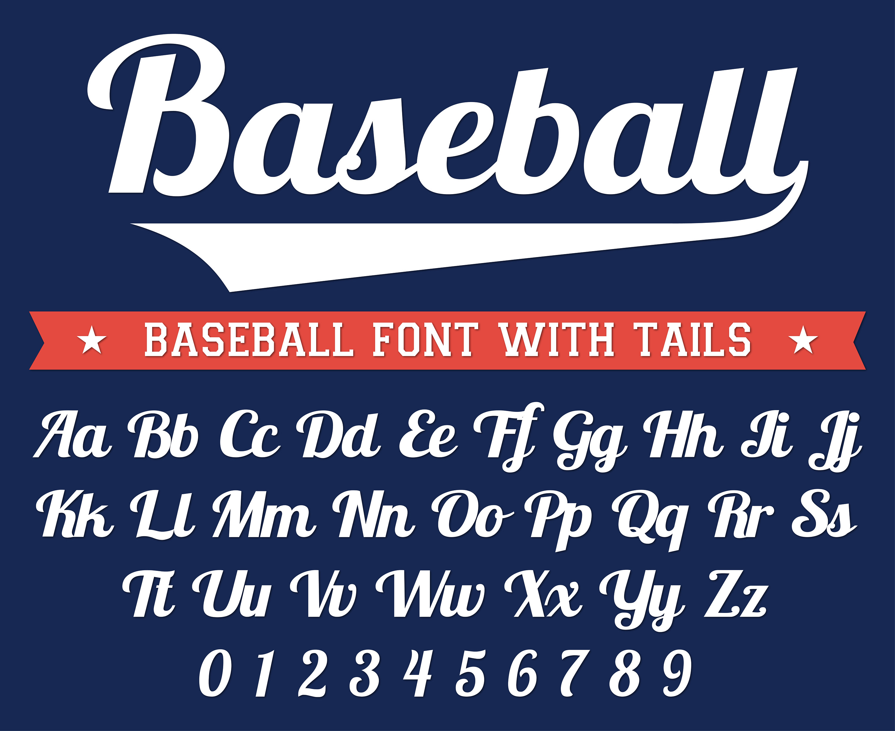 Baseball Font With Tails Baseball Script Baseball Font Baseball Cursive ...