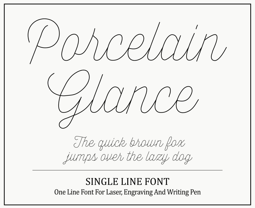 Single Line Font One Line Font Stroke Font Single Line Font for Cricut ...