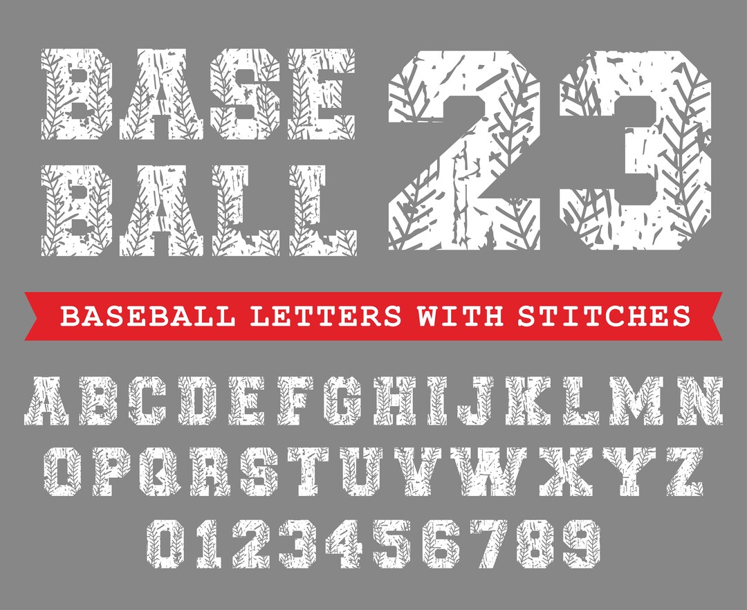 Baseball Font Baseball Font With Tails Baseball Script Sport Font ...