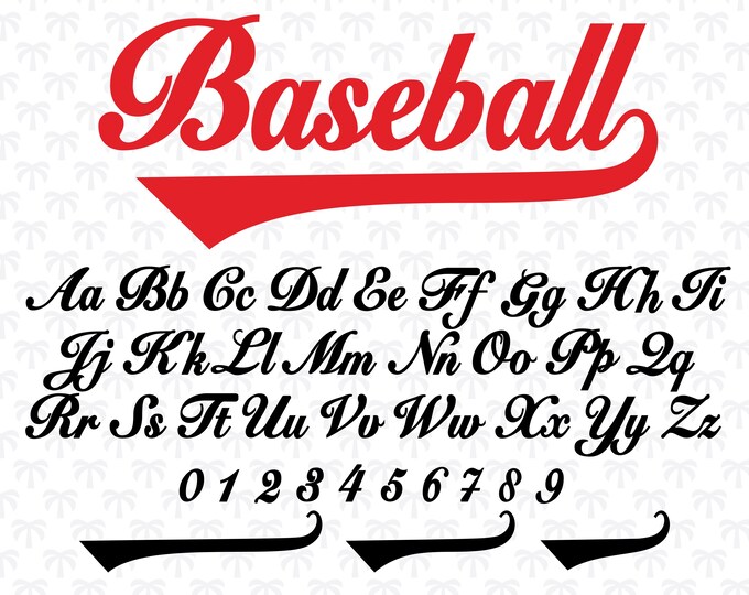 Baseball Font Ttf Baseball Font Svg Baseball Font With Tails Baseball ...
