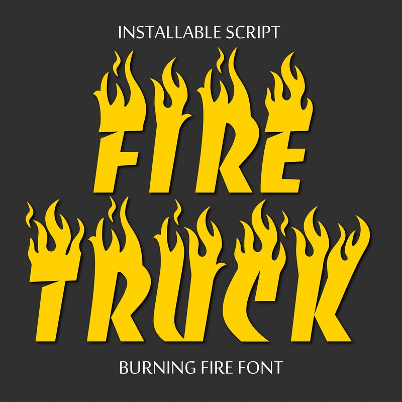 Fire Font Svg - Etsy
