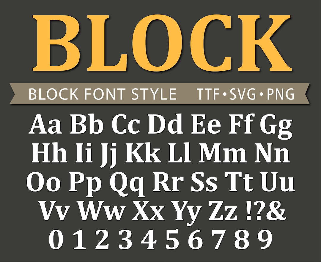 Block Font Block Letters Block Monogram Font Block Style Font Block ...