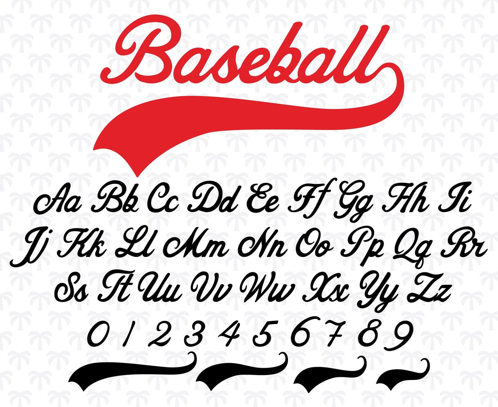 Baseball Font Baseball Script Font Baseball Font With Tail Baseball ...