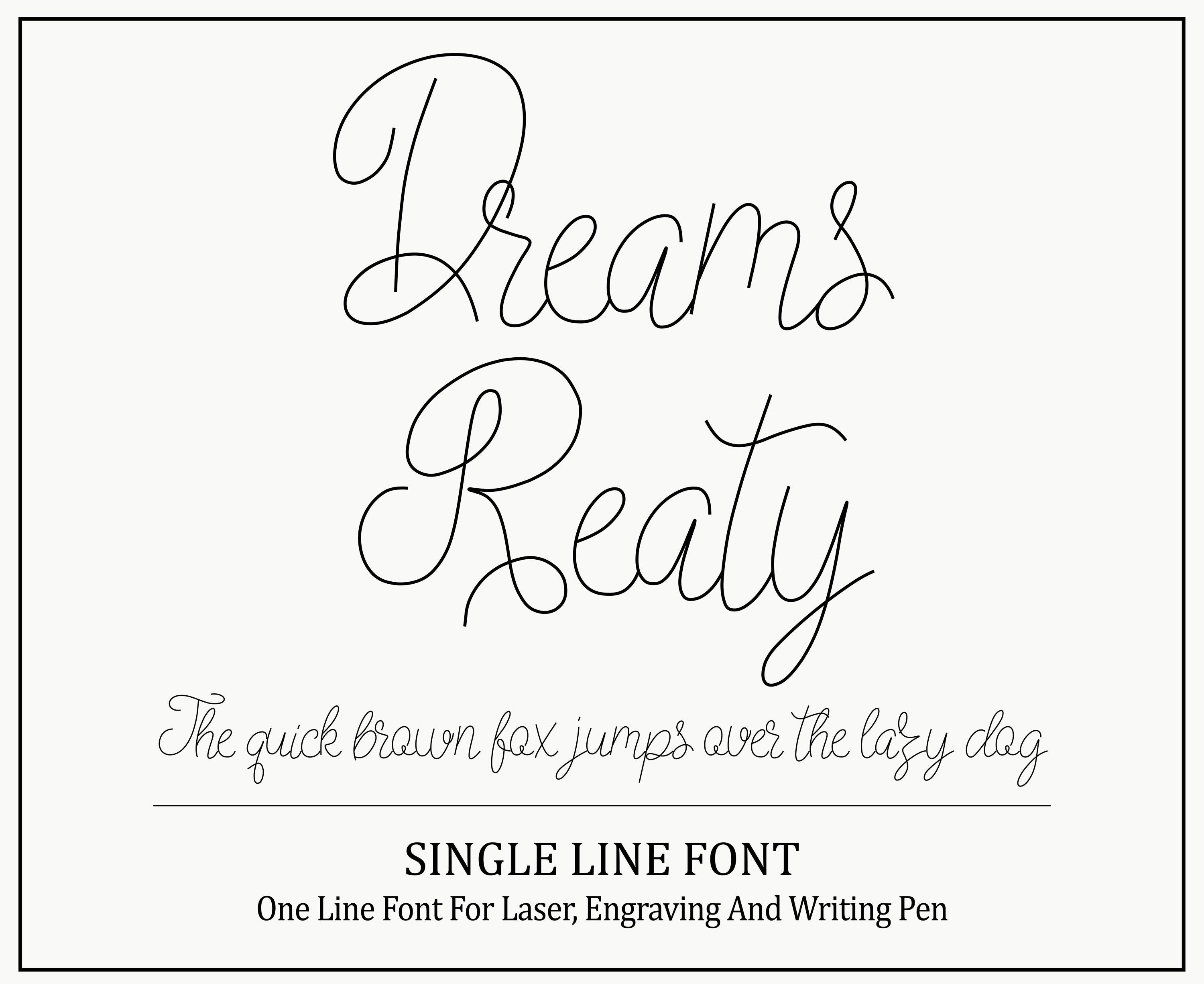 Single Line Font Cursive One Line Font for Laser Engraving Font Cricut ...