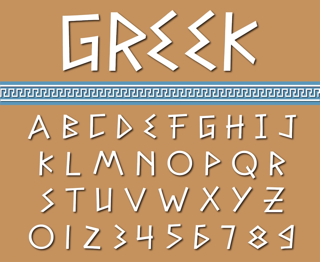 Greek Font Ancient Greece Font Ancient Font Styles Greek Letters Font ...