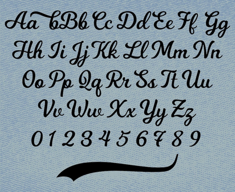 Baseball Font Baseball Script Baseball Font With Tail Baseball Cursive ...