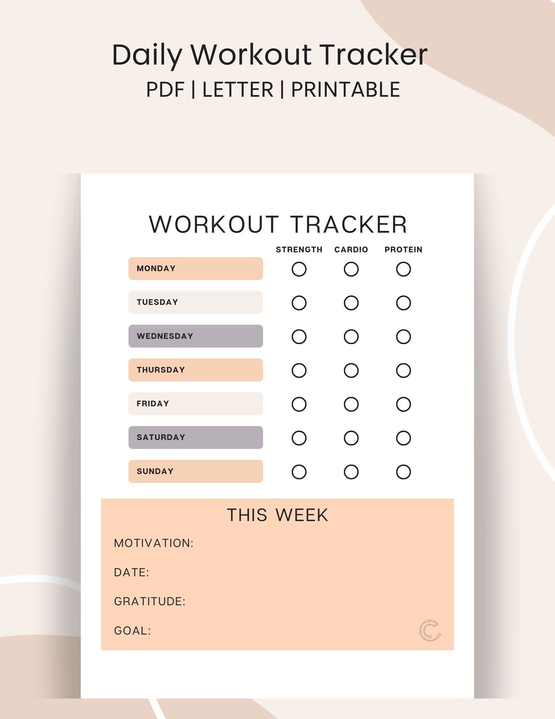 Get Fit: Printable Workout Tracker | Motivation and Inspiration ...