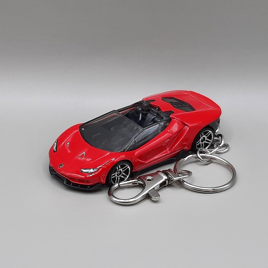 Lamborghini Centenario Roadster Keychain, Red Lambo Diecast Hot Wheels ...