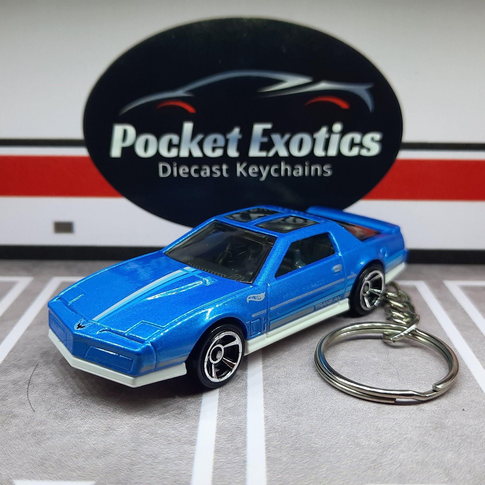 1984 Pontiac Firebird Trans Am Keychain or Ornament Blue, Hot Wheels ...