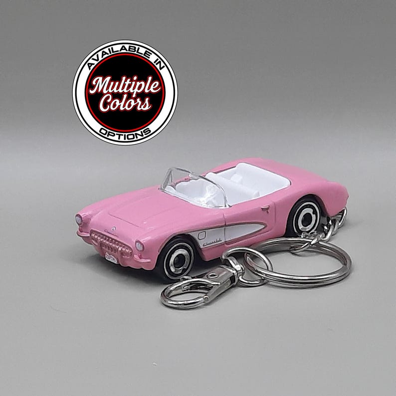 1956 Chevrolet Corvette Keychain in Gift Box, Chevy C1 Vette - Etsy