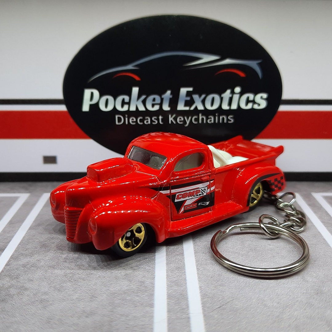 1940 Ford Pickup Keychain or Ornament Red NHRA Dragster Pro Mod Truck ...