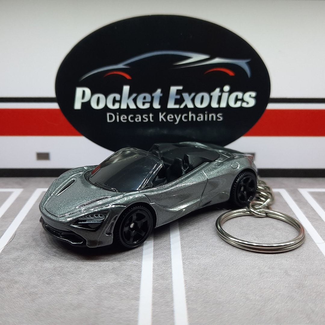 Mclaren 720S Spider Keychain, Silver Matchbox Diecast Collectible ...