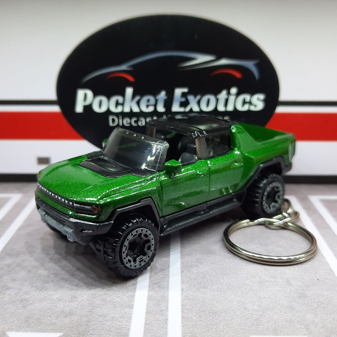 GMC Hummer Keychain, Green Hot Wheels Diecast Collectible Handcrafted ...
