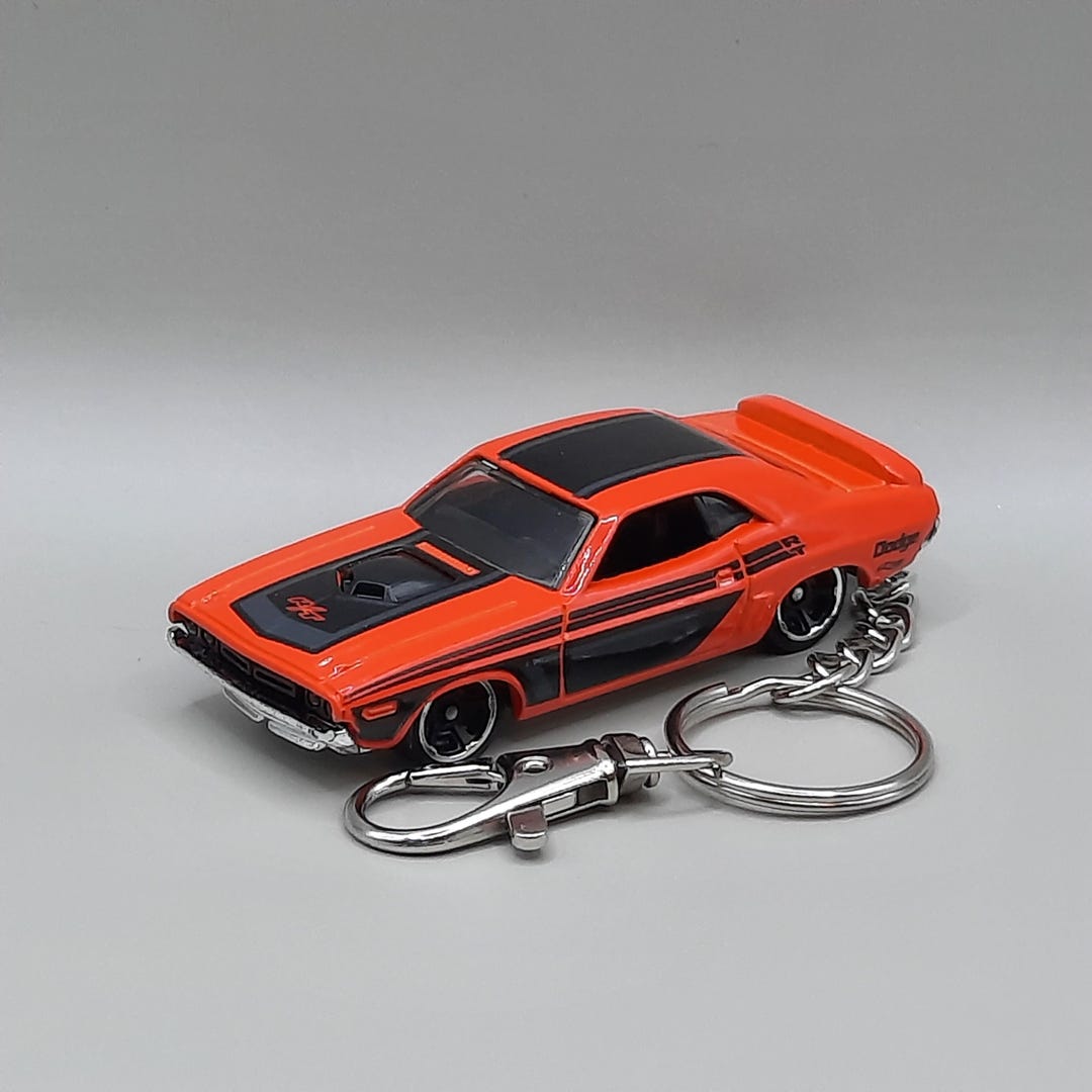 1971 Dodge Challenger R/T Keychain, Orange Mopar Hemi Diecast Hot ...