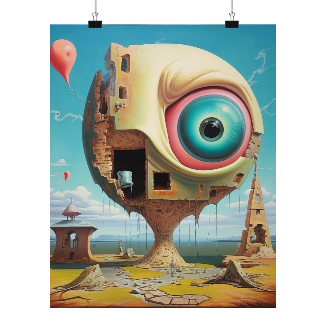 Surreal Print Satin Poster Abstract Presents Beautiful Posters - Etsy