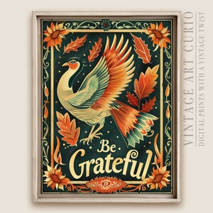 Victorian Thanksgiving Digital Print, Retro Rustic Farmhouse Wall Art ...