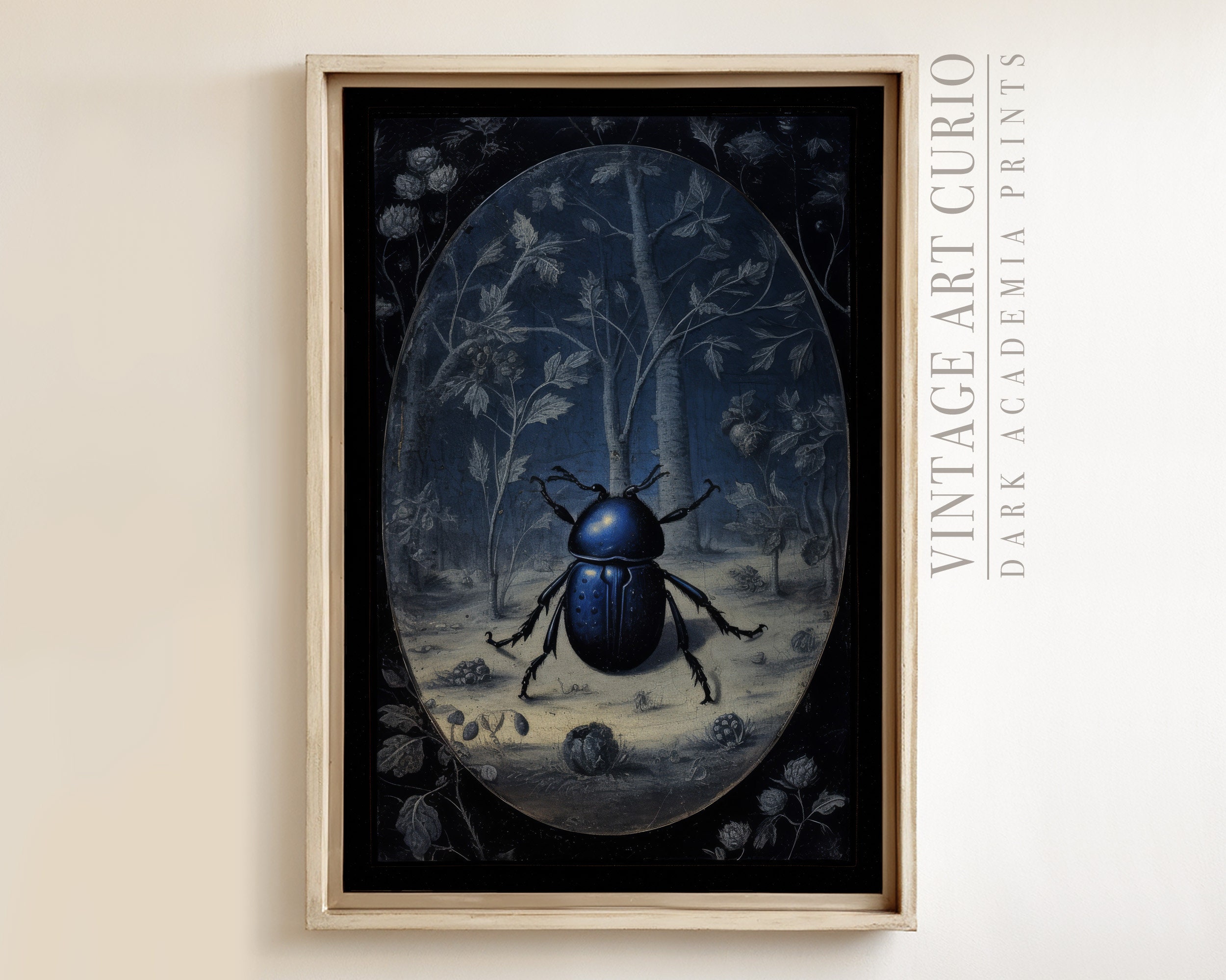 Dark Academia Printable Beetle Wall Art, Moody Rustic Beetle Print - Etsy