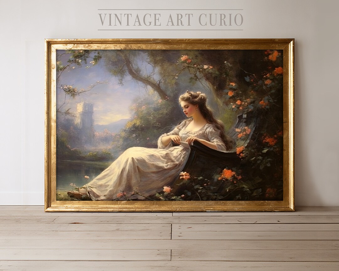 Vintage Rococo Venus Painting: Romantic Academia Coastal Decor (digital ...