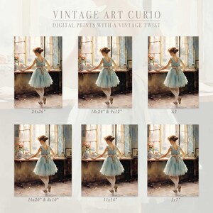 Vintage Ballerina Girl Wall Art – Pastel Balletcore Nursery Print ...