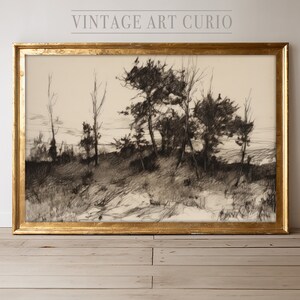 Landscape Sketch | Rustic Country Farmhouse Decor | PRINTABLE Digital ...