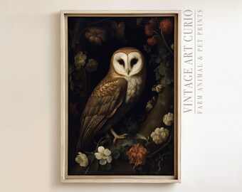 Antique Rabbit Painting Dark Academia PRINTABLE Wall Art Vintage Bunny ...