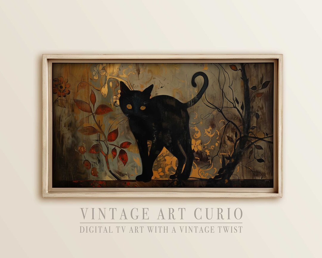 Witchy Halloween Frame TV Art, Rustic Gothic French Farmhouse ...