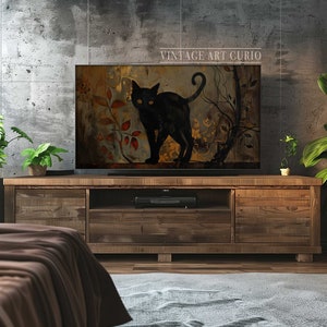 Witchy Halloween Frame TV Art, Rustic Gothic French Farmhouse ...