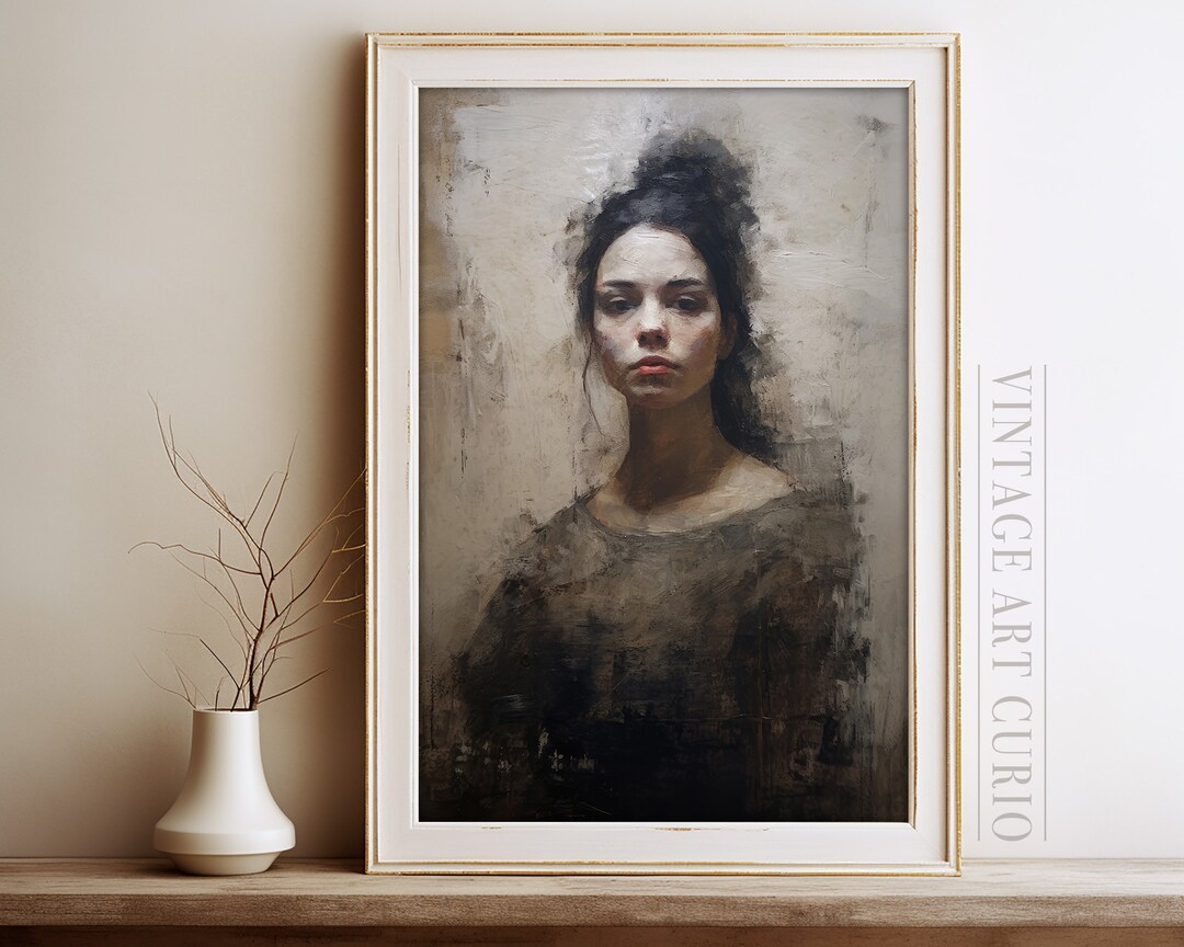 Vintage Girl Portrait Painting | Antique Portrait | Vintage PRINTABLE ...
