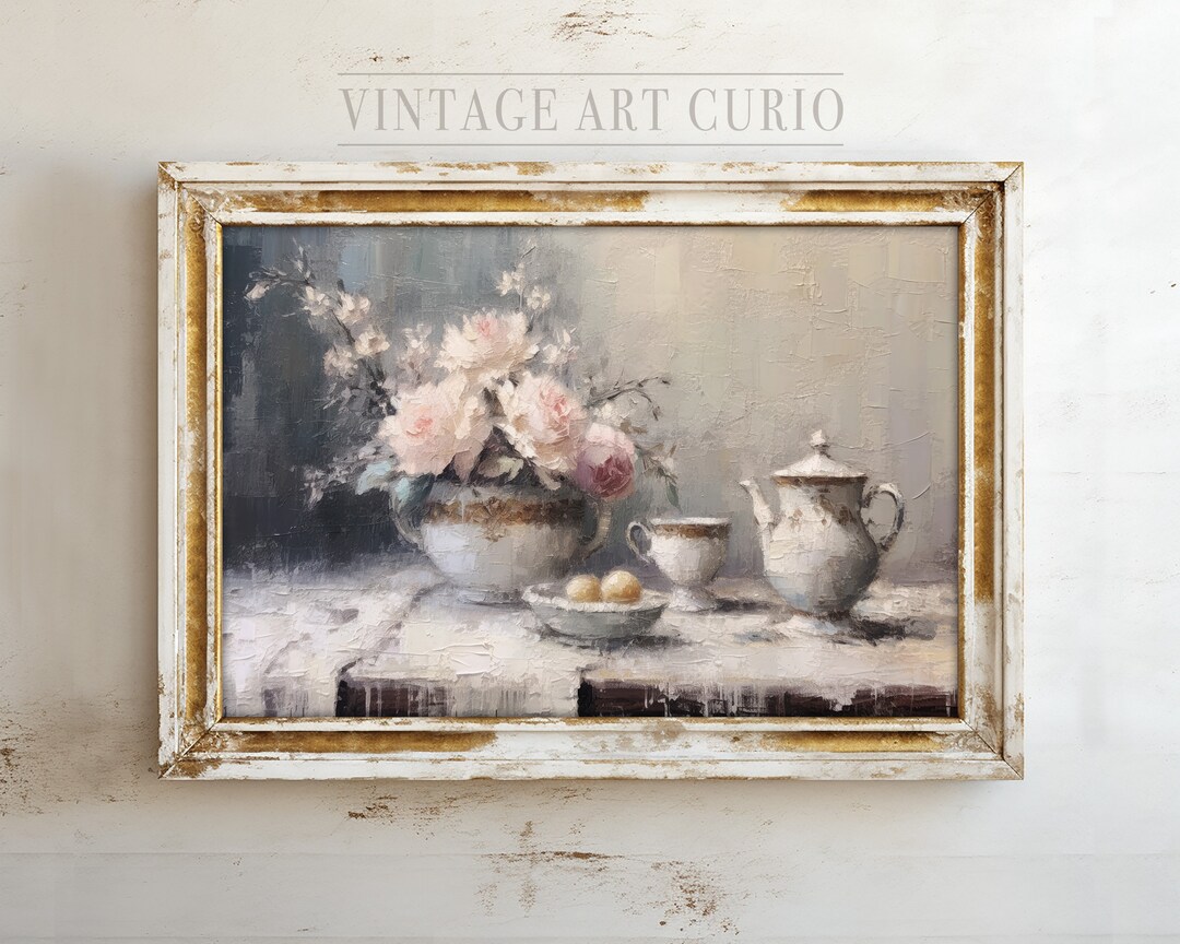 Antique French Rococo Still Life Painting | Vintage Still Life Wall ...